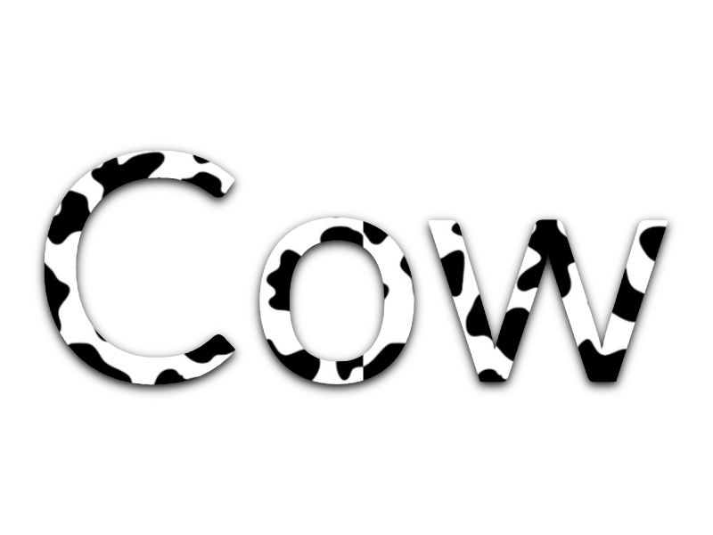 Cow Pattern Text Effect · InkPx