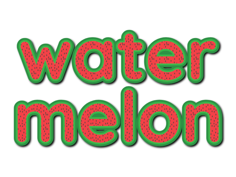 Watermelon Text Effect · InkPx