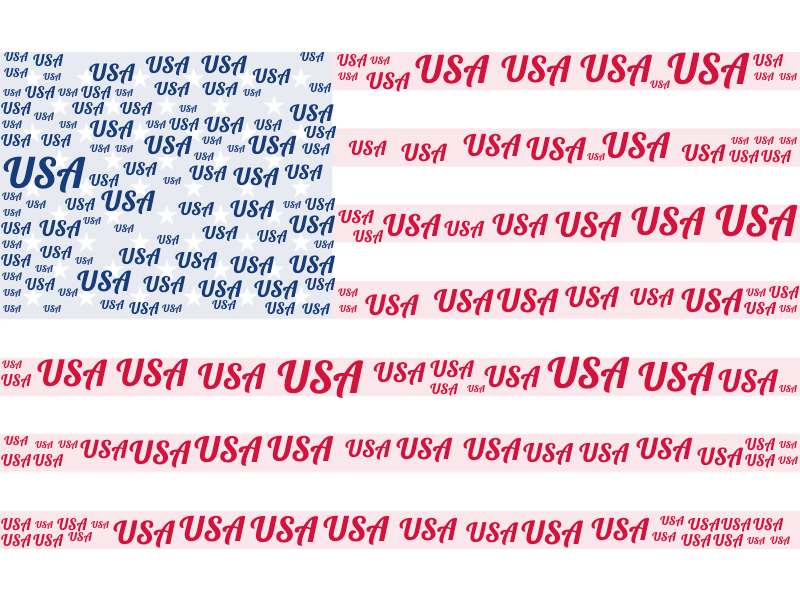 USA / United States Flag Word Cloud · InkPx