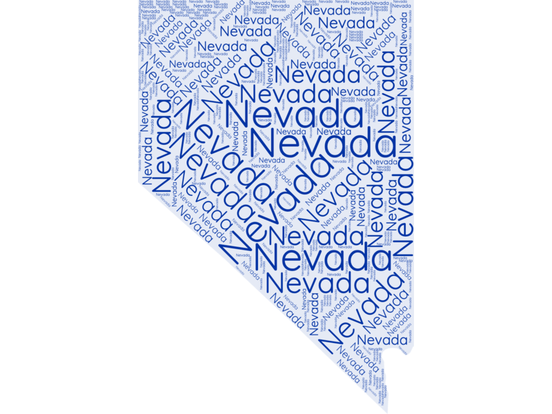 Nevada State Word Cloud · InkPx