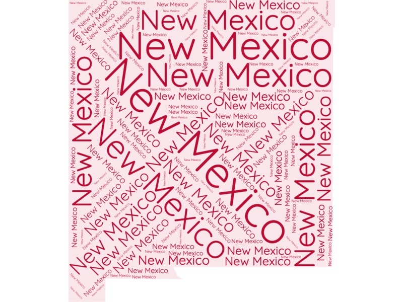 New Mexico State Word Cloud · InkPx