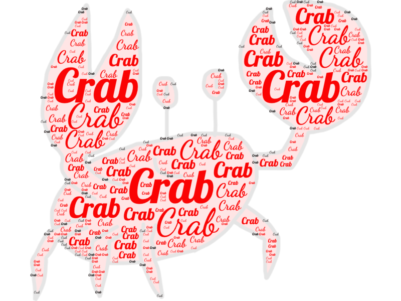 Crab Word Cloud · InkPx