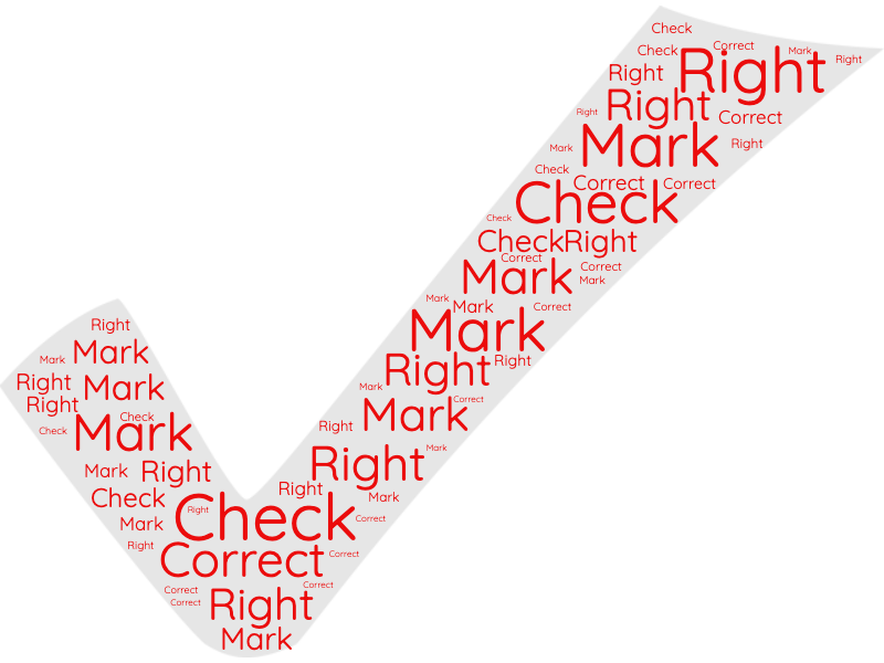 Check Mark Word Cloud · InkPx