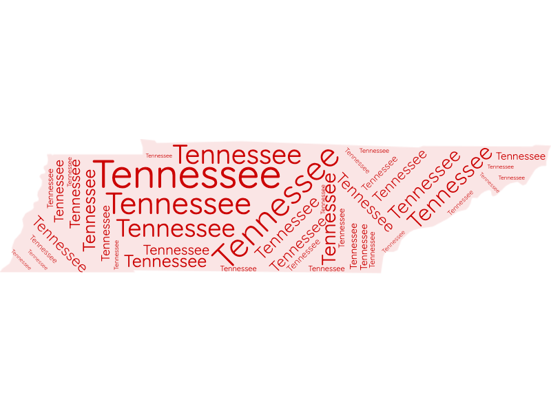 Tennessee State Word Cloud · InkPx