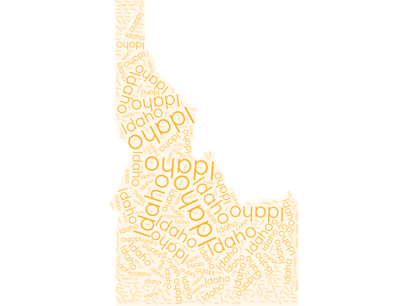 Idaho Word Cloud · InkPx