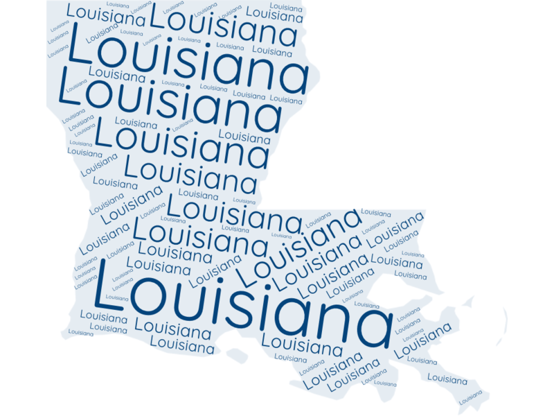 Louisiana Word Cloud · InkPx