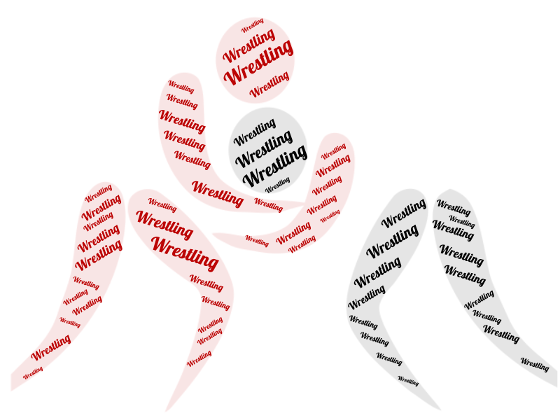 Wrestling Word Cloud · InkPx