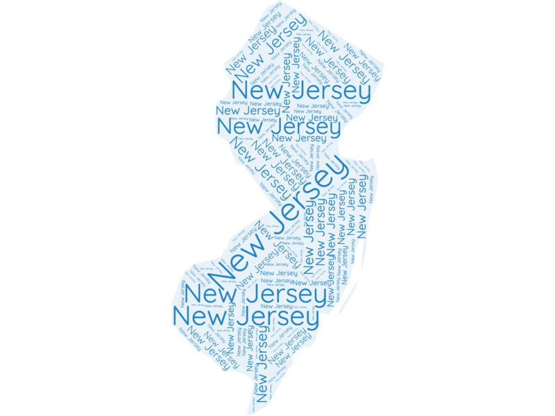 New Jersey State Word Cloud · InkPx