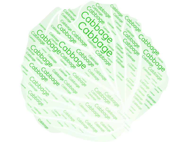 Cabbage Word Cloud · InkPx