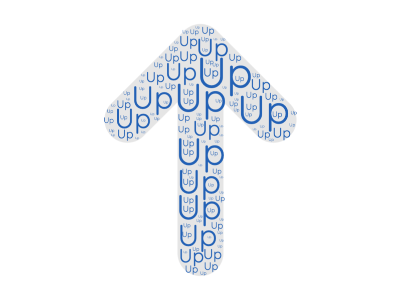 Up Arrow Word Cloud · InkPx