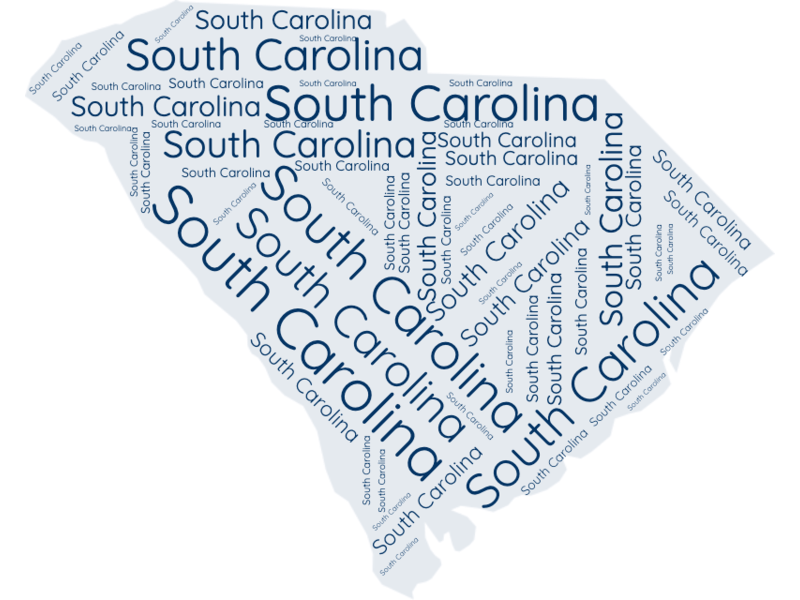 South Carolina State Word Cloud · InkPx