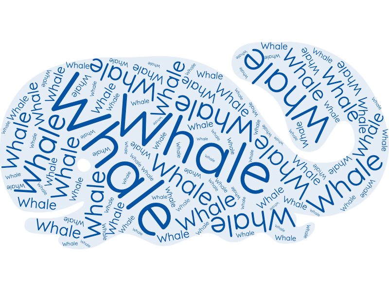 Whale Word Cloud · InkPx