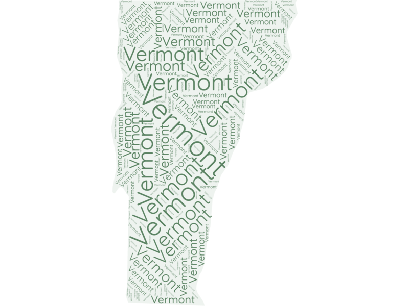 Vermont State Word Cloud · InkPx