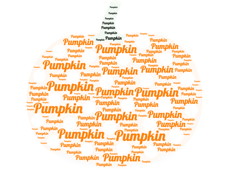 Pumpkin Word Cloud · InkPx