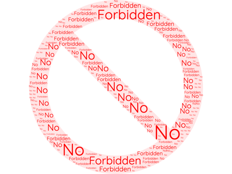 Forbidden / No Word Cloud · InkPx
