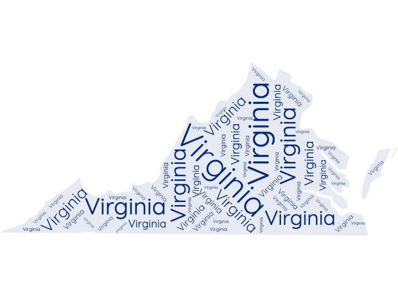 Virginia State Word Cloud · InkPx