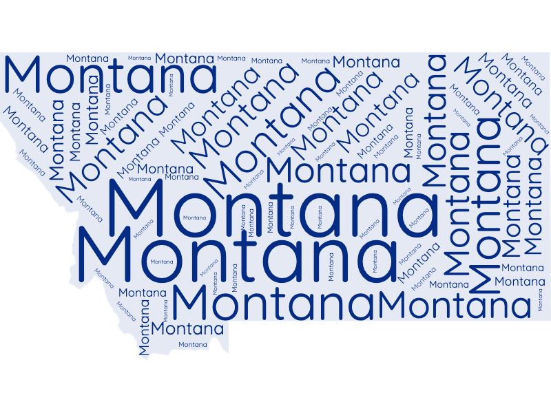 Montana State Word Cloud · InkPx