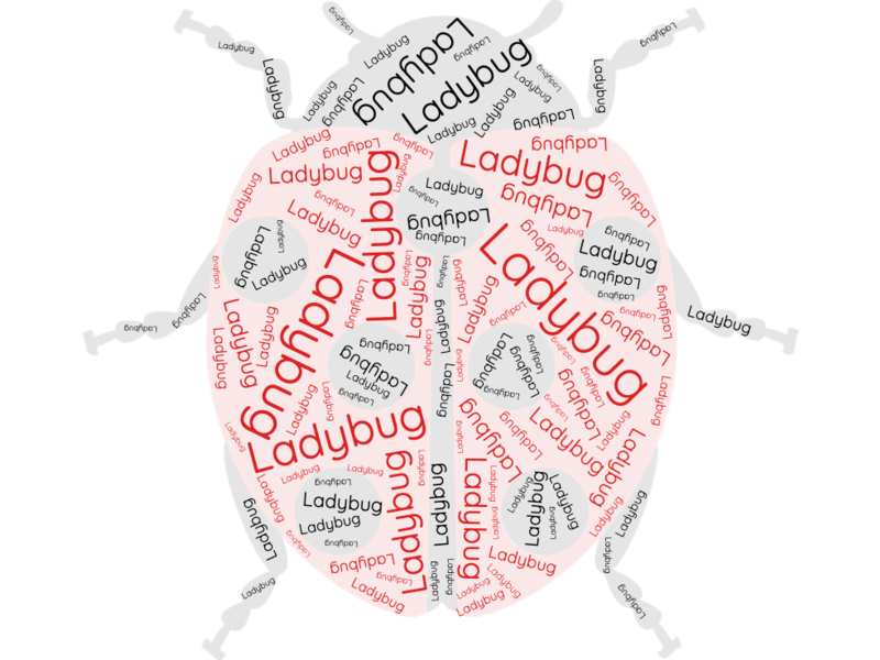 Ladybug Word Cloud · InkPx