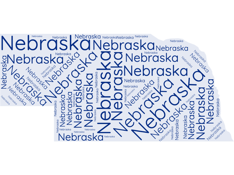 Nebraska State Word Cloud · InkPx
