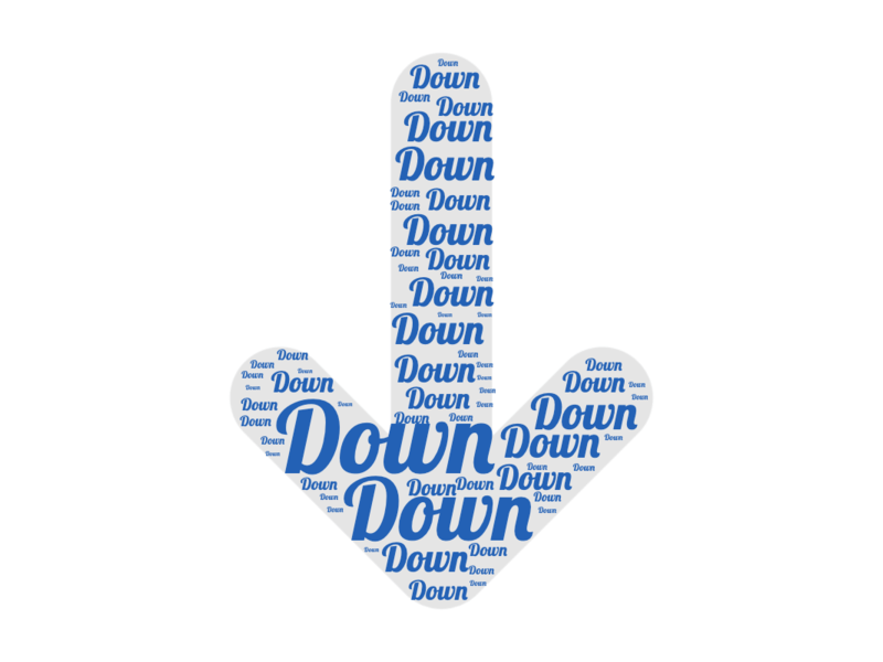 Down Arrow Word Cloud · InkPx