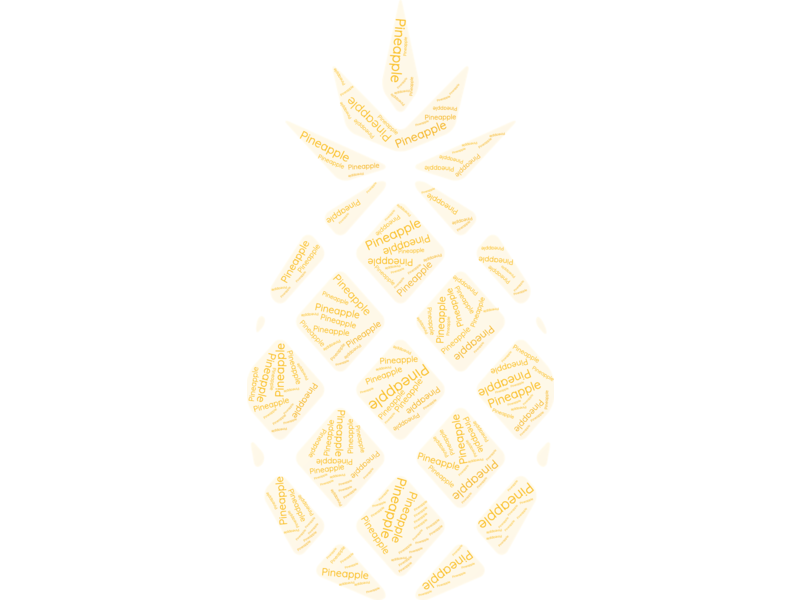 Pineapple Word Cloud · InkPx